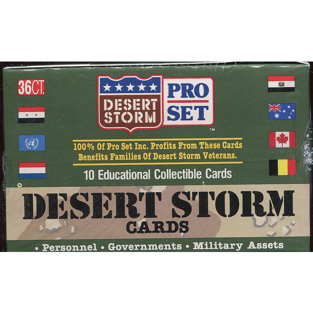 Pro Set Desert Storm Trading Cards Box