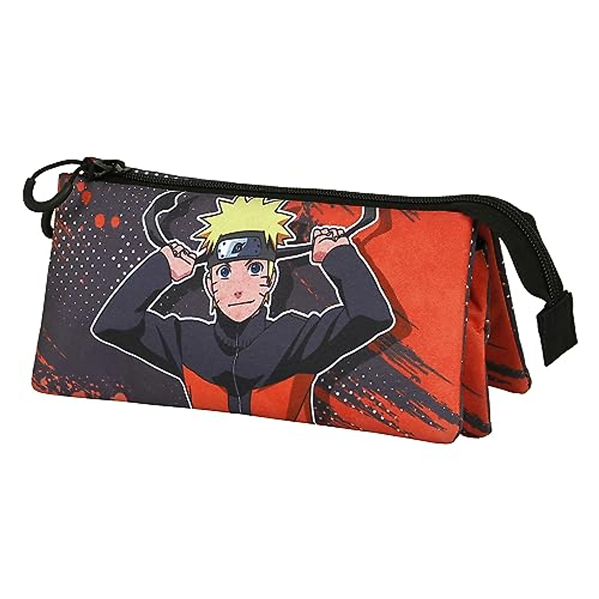 Naruto Hachimaki-Fan Triple Pencil Case 2.0, Orange, 23 x 11 cm, Orange, One Size, 2.0 FAN Triple Pencil Case Hachimaki