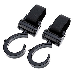 AKOAK 2 Pack Baby Stroller Hooks,Flexible and Multi Purpose Hooks for Diaper Bags, Shopping Bags,Groceries and Clothing, Great Accessory for Mommy When Walking or Shopping