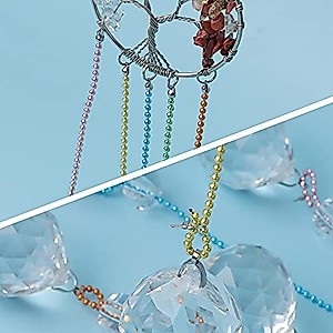 Crystals Ball Prisms Suncatcher Tree of Life Hanging Ornament Rainbow Maker for Home,Garden Decor