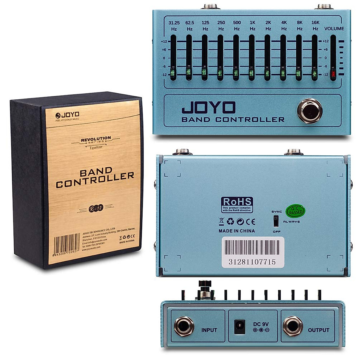 JOYO R-12 BAND CONTROLLER 10 Band EQ Electric Guitar Effect Pedal