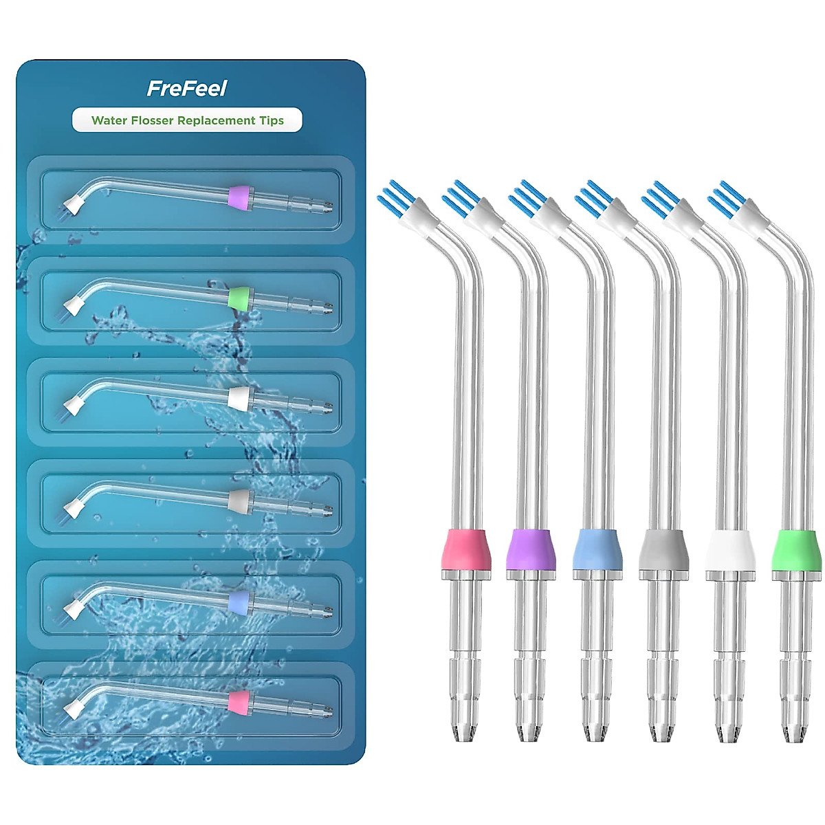 Replacement Heads for Waterpik, Replacement Picks for Water Pik Water Flosser (6 Plaque Seeker Tips)