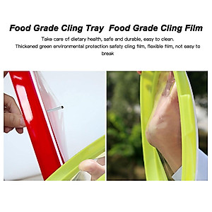 Food Preservation Tray, Stacking Food Storage Trays, Food Plastic Preservation Tray, Round Reusable Food Preserving Tray, Food Storage Containers for Food Preservation(Green)