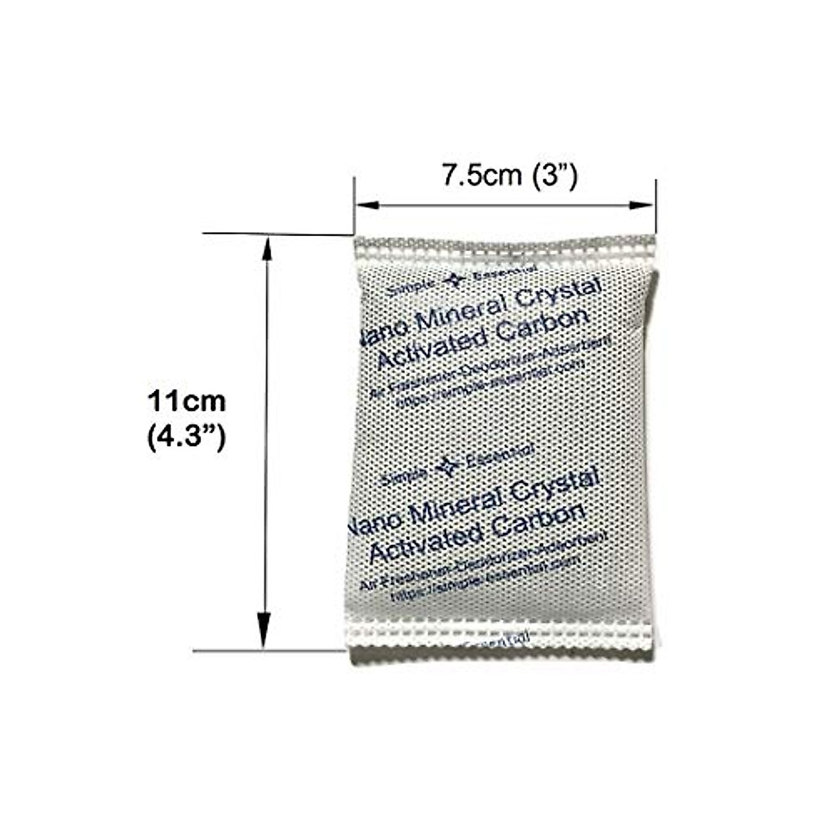 SimpleAndEssential Activated Carbon Deodorizer Bags: Smoke, Moisture and Odors Absorber Remover Eliminator for Home and Pets (24x50g Bags)