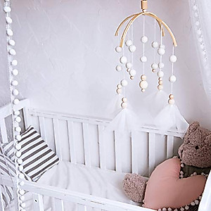 Baby Mobile 100% Felt Ball Bed Bell Mobile Crib Jewelry Creative Pendant Toy Wooden Wind Chime Nursery Decoration