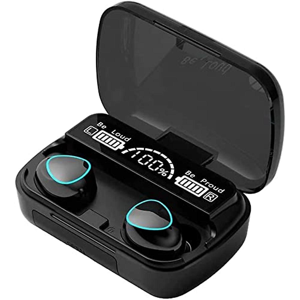 Wireless Earbuds,Bluetooth 5.1 Powerful Bass True Wireless Earphones,IPX6 Waterproof Touch Control HiFi Stereo Sound In Ear CVC8.0 Tech Noise Reduction Headphones with Mic,One-Step Pairing,LED Display