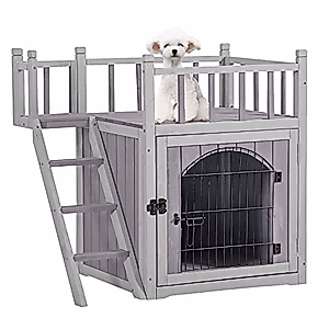 Aivituvin Dog House Feral Cat House Outdoor and Indoor,Pet Houses with Stairs,2 Storys