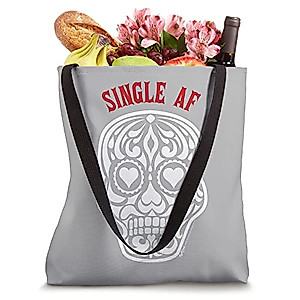 Single Af Sugar Heart Skull Anti Valentines Day Tote Bag