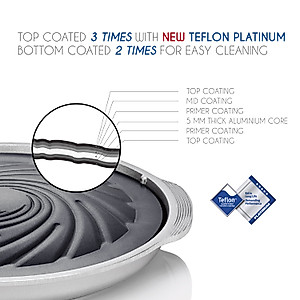 TECHEF - TRUE GRILL PAN - Stovetop Nonstick Indoor/Outdoor Smokeless BBQ Grill Set, including a Grill Plate and Alumium Drip Tray (Dome)