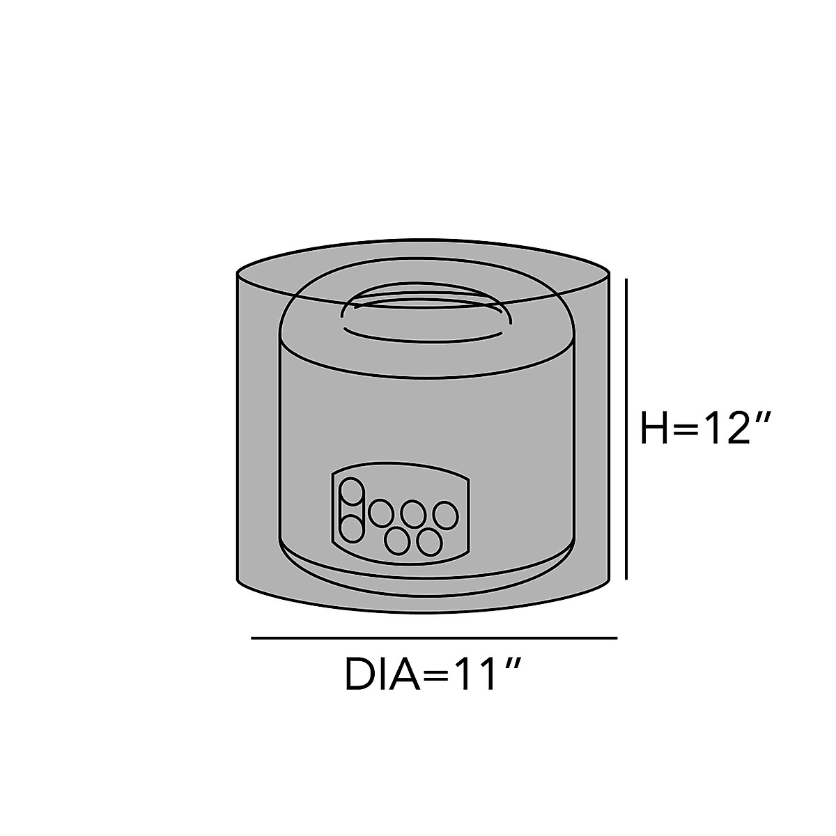 Covermates Keepsakes – Rice Cooker Cover – Dust Protection - Stain Resistant - Washable – Appliance Cover, Bronze