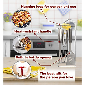 ROMANTICIST Complete Grill Accessories Kit - The Very Best Grill Gift on Birthday Wedding - Professional 21PC BBQ Accessories Set with Case for Outdoor Camping Grilling Smoking