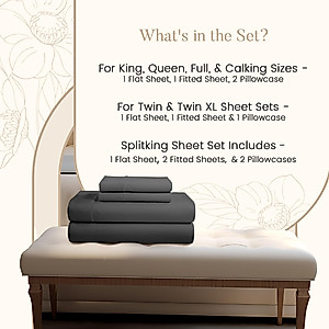 CHATEAU HOME COLLECTION Egyptian Cotton Sheets, 800 Thread Count, Sheets and Pillowcase Set, Sateen Weave Twin Sheets, Dorm Room Essentials for College Students Girls, Cotton Sheets - White