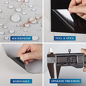 FunStick 30 Pack Grey Vinyl Flooring Peel and Stick Floor Tiles 12x12 Inch Pink Marble Waterproof for Bathroom and Kitchen