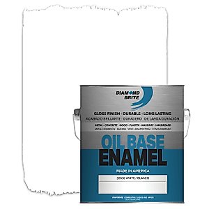 Diamond Brite Paint 1 Gallon Oil Base Enamel Paint in White 32000-1