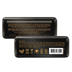 SheaMoisture Bar Soap 6 Count for Troubled Skin African Black Soap Cleanser with Shea Butter 8 oz