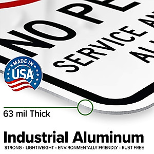 No Pets - Service Animals Allowed Sign, 12x18 Inches, Rust Free .063 Aluminum, Fade Resistant, Made in USA by My Sign Center