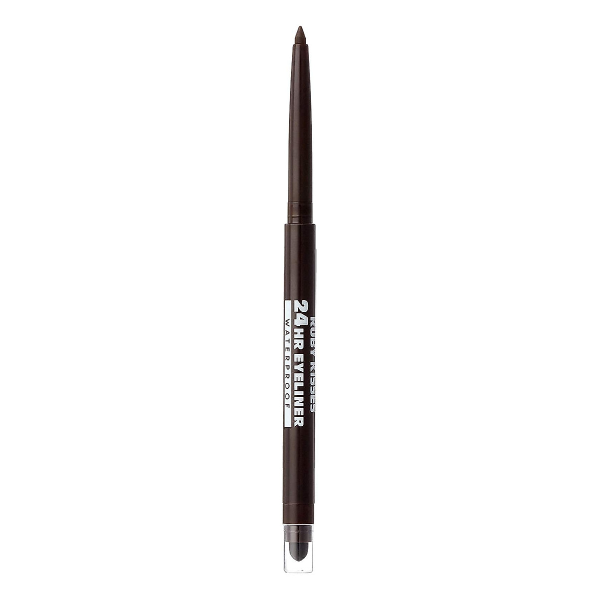 Ruby Kisses Waterproof Eyeliner, 24HR Waterproof Long-Lasting Mechanical Eyeliner Pencil with Built-in Sharpener, Smudgeproof 3 Pack (Dark Brown)