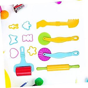 DECHOUS Kid Toys 11pcs Clay Modeling Tools Clay Tools Kids Playset Clay DIY Assorted Designs Tools Color Clay Dough Tools Puzzle Plasticine Extruder Kids Educational Educational Toys
