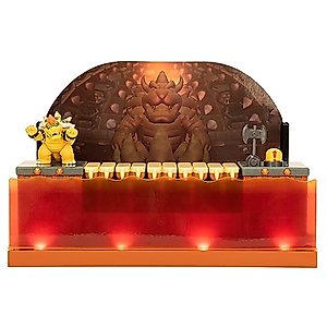 Super Mario Nintendo Deluxe Bowser Battle Playset with Lights and Sounds, 2.5 Inch Bowser Action Figure Included