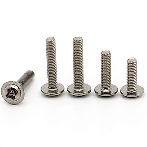 Wood Screw M2 M2.5 M3 M4 M5 Nickel Plating Pan Head Cross Recessed Screws for Computer Floppy DVD ROM Motherboard (Length : 8mm, Size : M2.5 50pcs)