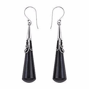 Shop LC Black Onyx 925 Sterling Silver Drop Dangle Earrings for Women Western Vintage Black Jewelry Gifts for Women Birthday Gifts