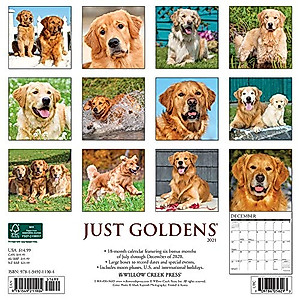 Just Goldens 2021 Wall Calendar (Dog Breed Calendar)