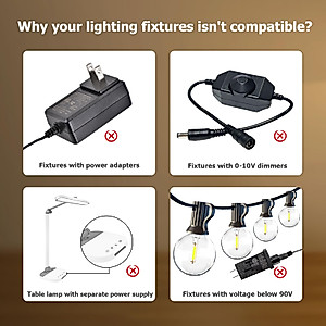 GMY Plug in Dimmer Switch for Lamp with Timer, Remote Control Indoor Dimmer for String Lights, Outlet Used for Dimmbale Patio Lights, 100ft RF Range, FCC Certified, Input AC100-240V