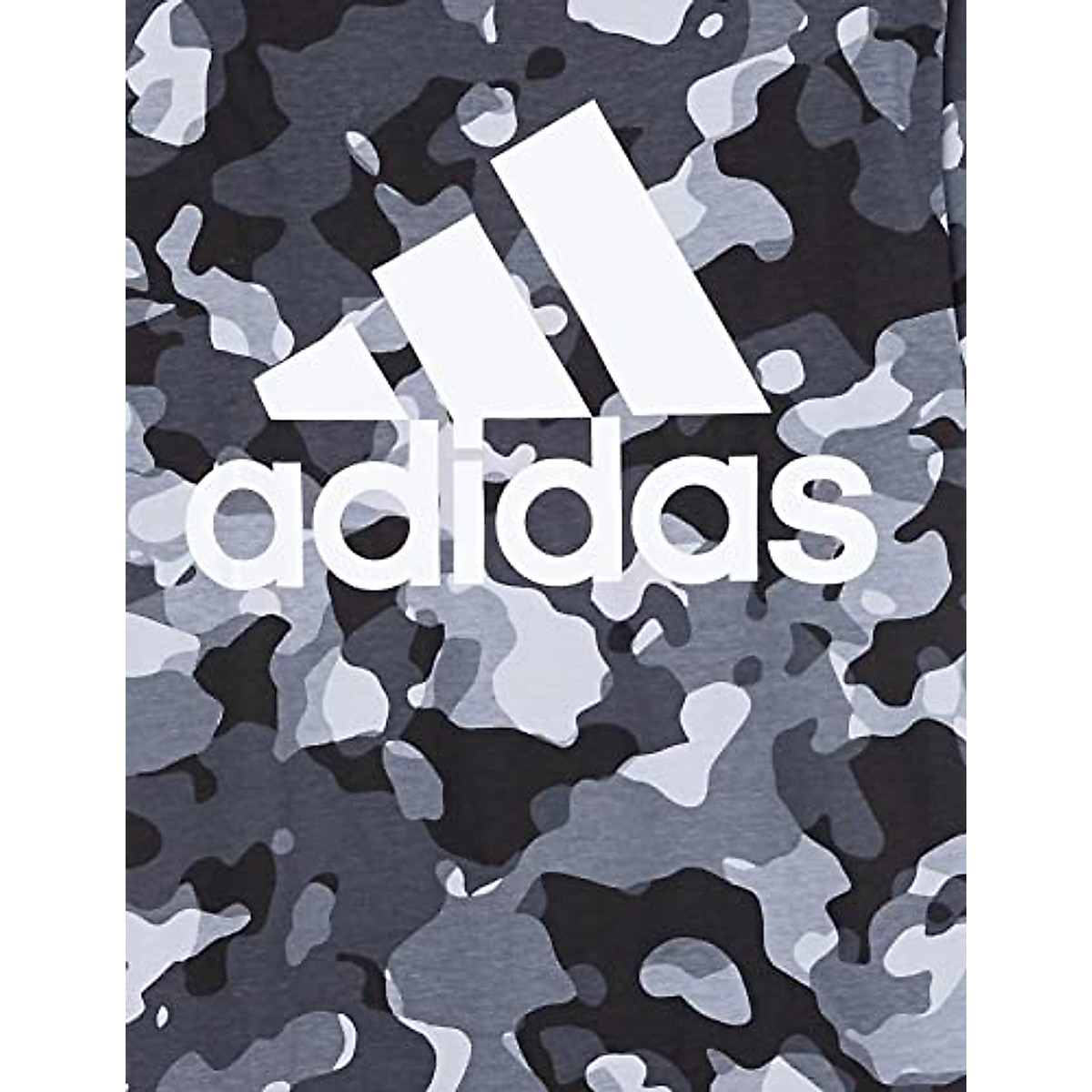 adidas Boys' Core-camo All Over Print Short Sleeve Tee (Big Kids), Black, X-Large (18/20)