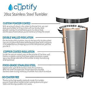 RN Registered Nurse Gift, Nursing School on Black with Ion Ghost Black Design 20 oz Stainless Steel Tumbler with Lid - Insulated Cup - Travel Mug