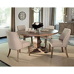 Donny Osmond Home Coaster Furniture Florence Round Pedestal Dining Table Rustic 180200