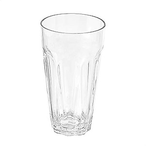 Amazon Basics Tritan Working Style Highball Glasses - 24-Ounce, Set of 4(Plastic Material)