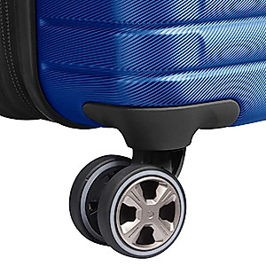 DELSEY Paris Cruise 3.0 Hardside Expandable Luggage with Spinner Wheels, Blue, Checked-Medium 24 Inch