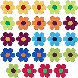 24 Pieces Car Magnet Decoration Removable Magnetic Decals Waterproof Fridge Magnets Multi-Color Daisy Flower Cutout Magnet for Refrigerator Car Whiteboard