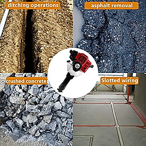 Gas Powered Demolition Jack Hammer 52 cc, JACKCHEN 2 Stroke Gasoline Concrete Breaker with 2 Chisels, 7000RPM and 55J, Designed For Heavy Concrete And Metalworking Projects