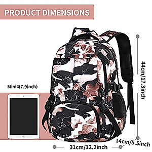 Camo School Backpack for Campus Camping Travel Hiking (Camo Brown)