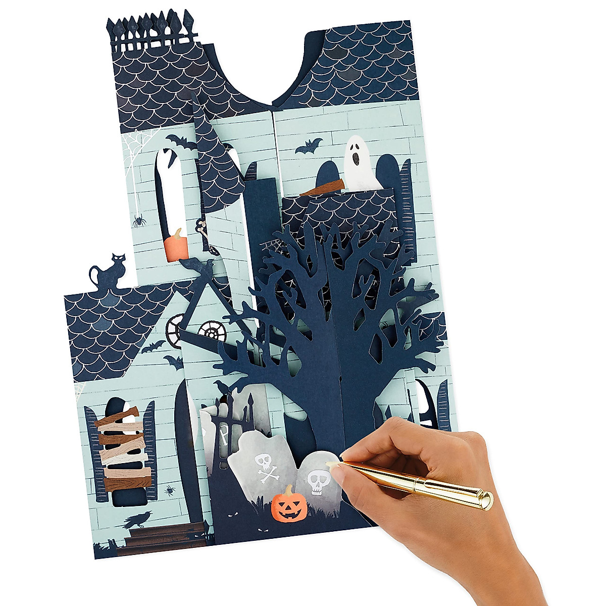 Hallmark Paper Wonder Displayable Jumbo Halloween Card or Centerpiece (Accordion Fold Haunted House)