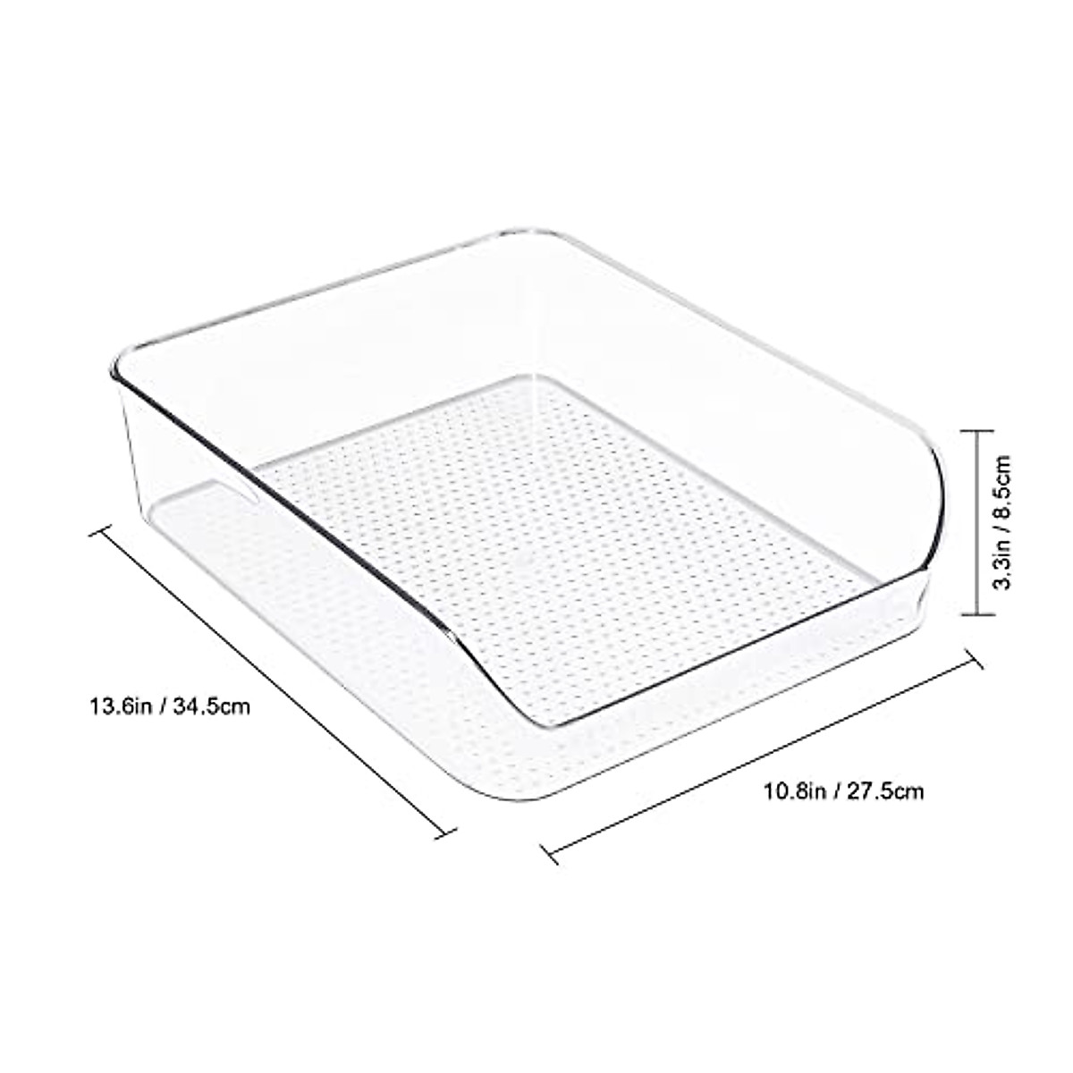 Ettori 2 Pack Water Bottle Organizer Refrigerator Organizer Bins and Clear Storage Bins for Fridge, Freezer, Cabinet, Cupboard, Pantry Shelf, BPA-Free