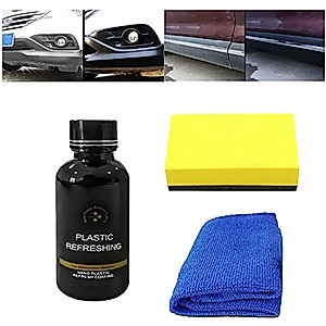 Sumcalio Car Plastic Part Retreading Agent，Auto Leather Refurbishment Paste，Exterior Restorer，Leather Interior Car Cleaner (1pcs)