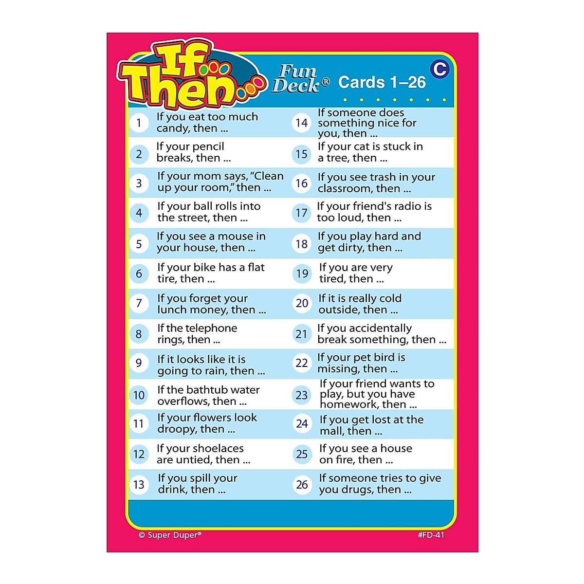 Super Duper Publications | If… Then… Fun Deck | Logical Thinking and Problem Solving Skills Flash Cards | Educational Learning Materials for Children