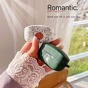 Cute Lovely Design Astronaut Style Soft Silicone Protective Case Cover Sleeve Compatible with Sony WF-1000XM4 Earbuds, Protective Skin Sleeve with Key Chain (Green)