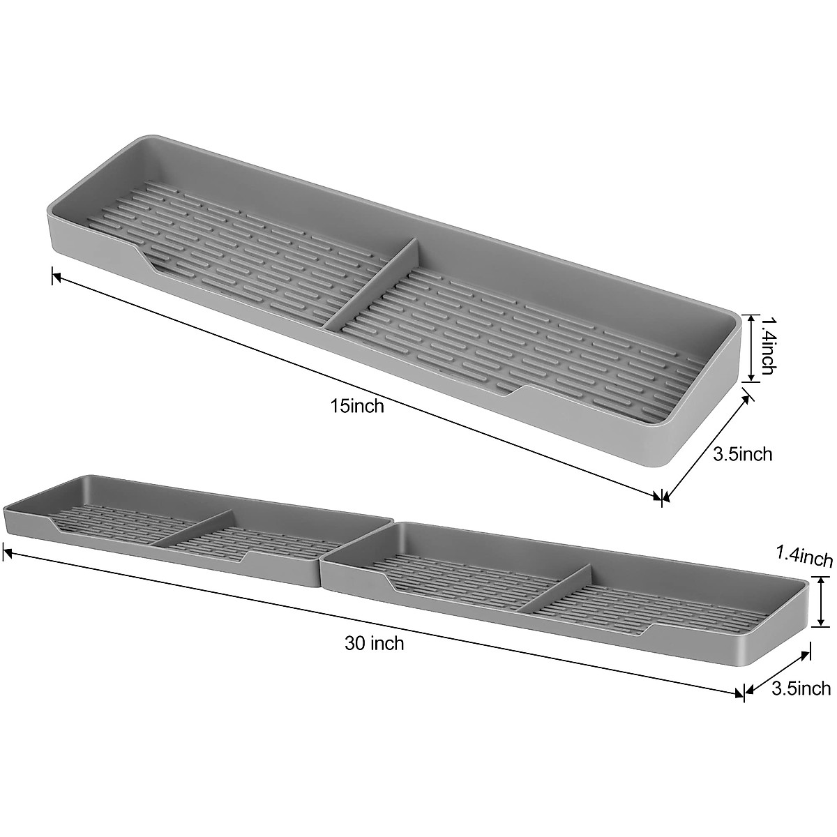 Gtonksye Stove Top Shelf, 30 Inch Spice Organizer, Oven Rack with Magnetic Silicone Material, for Kitchen Stove Top Organizer Spice and Seasoning Bottles (Dark Gray)