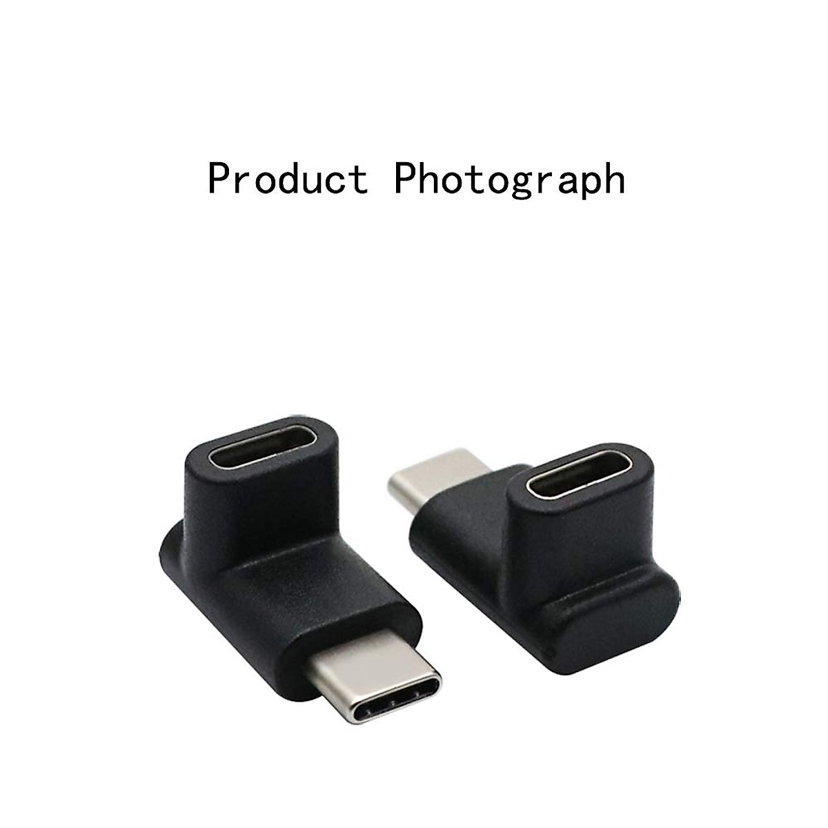 90 Degree Right Angle Type-C Male to Type-C Female Adapter 100W 40G,up and Down 90 Degree Type-c Plug to Jack Expansion Adapter is Suitable for Notebook Computers, Tablet Computers and Mobile Phones