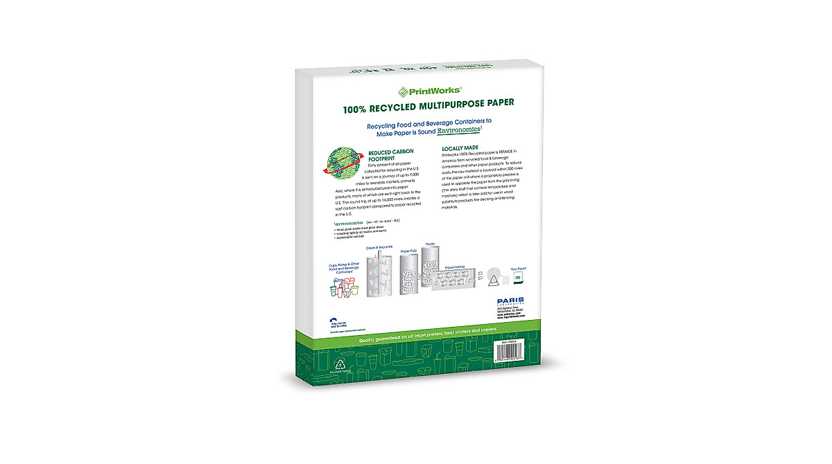 PrintWorks 100% Recycled Multipurpose Paper - Eco-Friendly & High ...