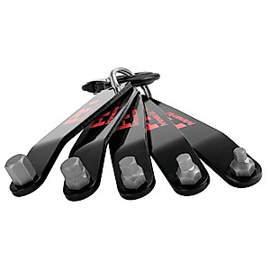 Performance Tool W86108 SAE Low Profile Offset Hex Key Wrench Tool Set for Workshops and Garages, Black, 5-Piece Set