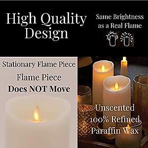Raz Imports Push Flame Ivory Pillar Candles with Remote, Set of 3|2C - Flameless Lighting Accent and Decorative Light Source - Flickering Scented Candles for Garden, Patio, Bathroom and Living Room