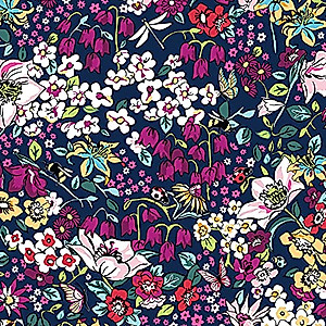 Vera Bradley Women's Cotton Wide Lanyard, Itsy Ditsy, One Size