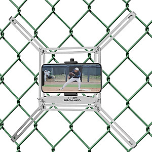 Cell Phone Fence Mount Camera Fence Mount for iPhone, Phones, GoPro, Chain Link Fence Mount for Recording Baseball/Softball/Tennis(Mini Plus)