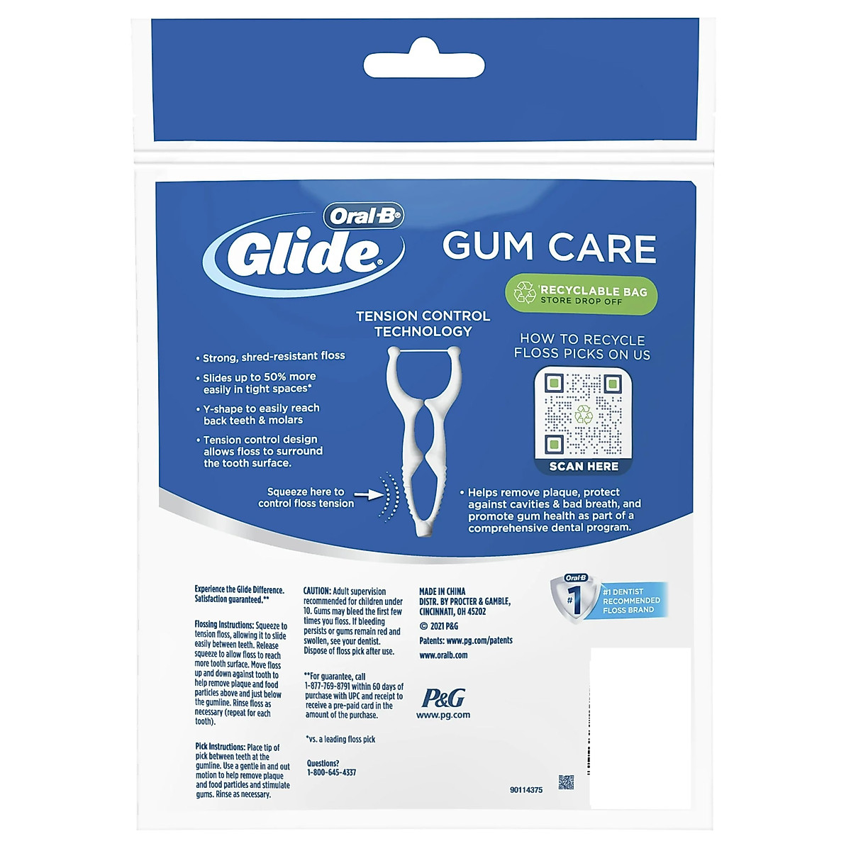 Glide Pro-Health Advanced Floss Picks 30 Ea (Pack of 5)