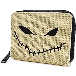 Loungefly x Nightmare Before Christmas Oogie Boogie Burlap Wallet (Beige, One Size)