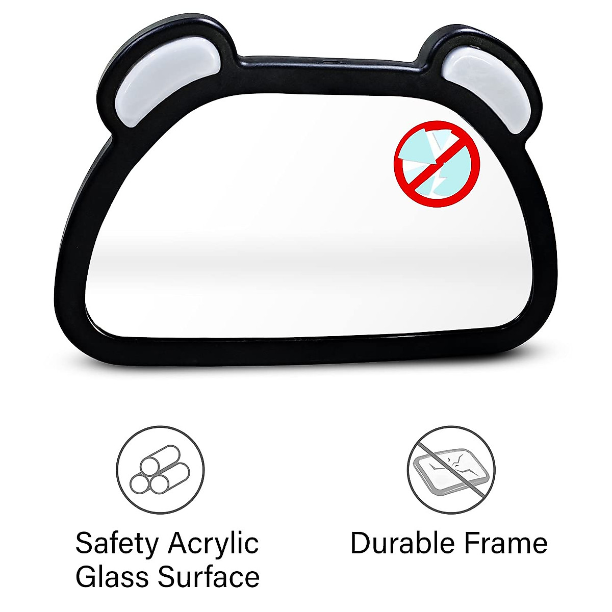 Entyle Baby Car Mirror - Safety Car Seat Mirror, Shatterproof Adjustable Acrylic 360 Degree Car Seat Baby Mirror for Rear Facing Car Seat, Toddler Infant Wide View Carseat Mirror for Car